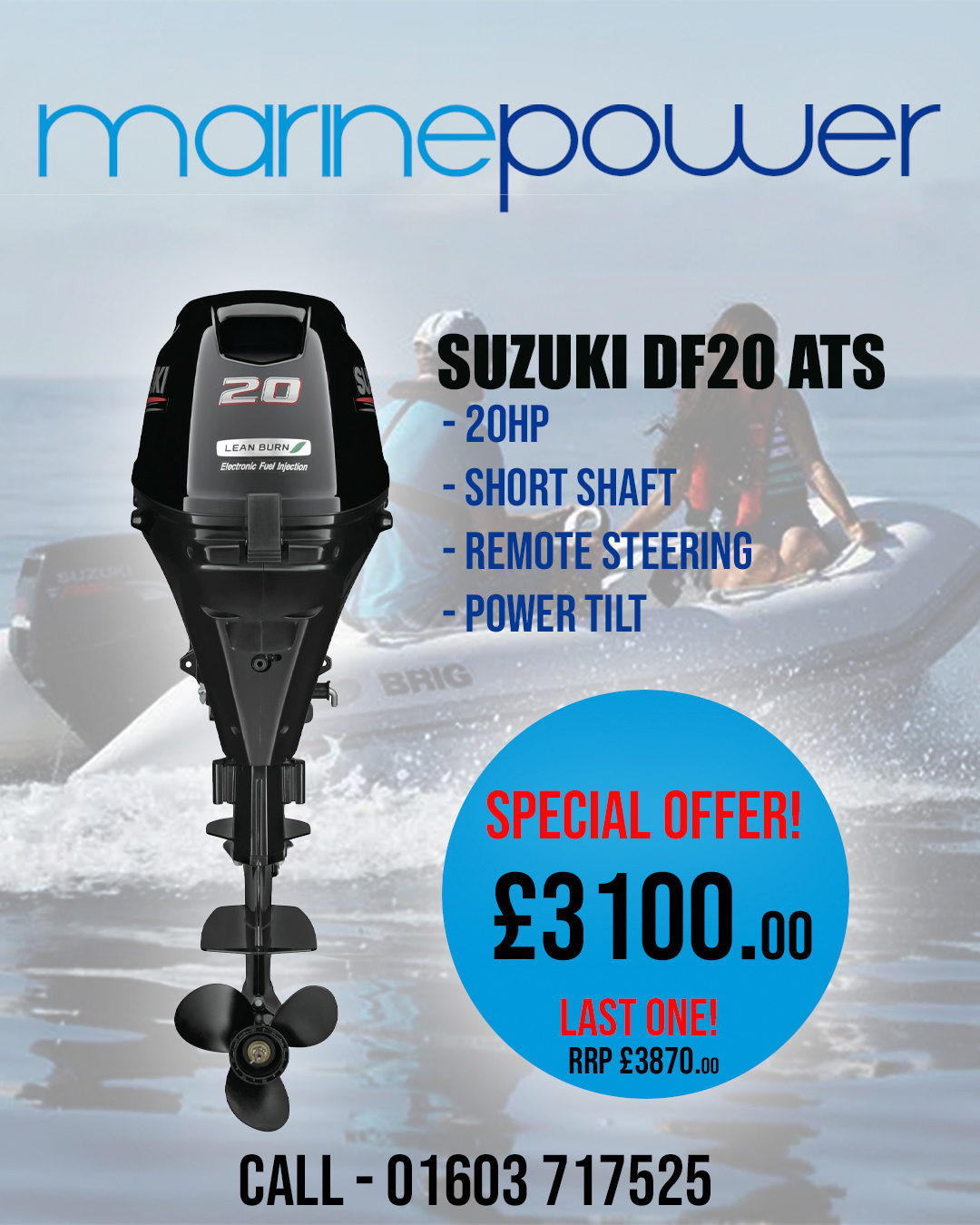 Suzuki DF20A 20 HP Outboard Engine | MarinePower